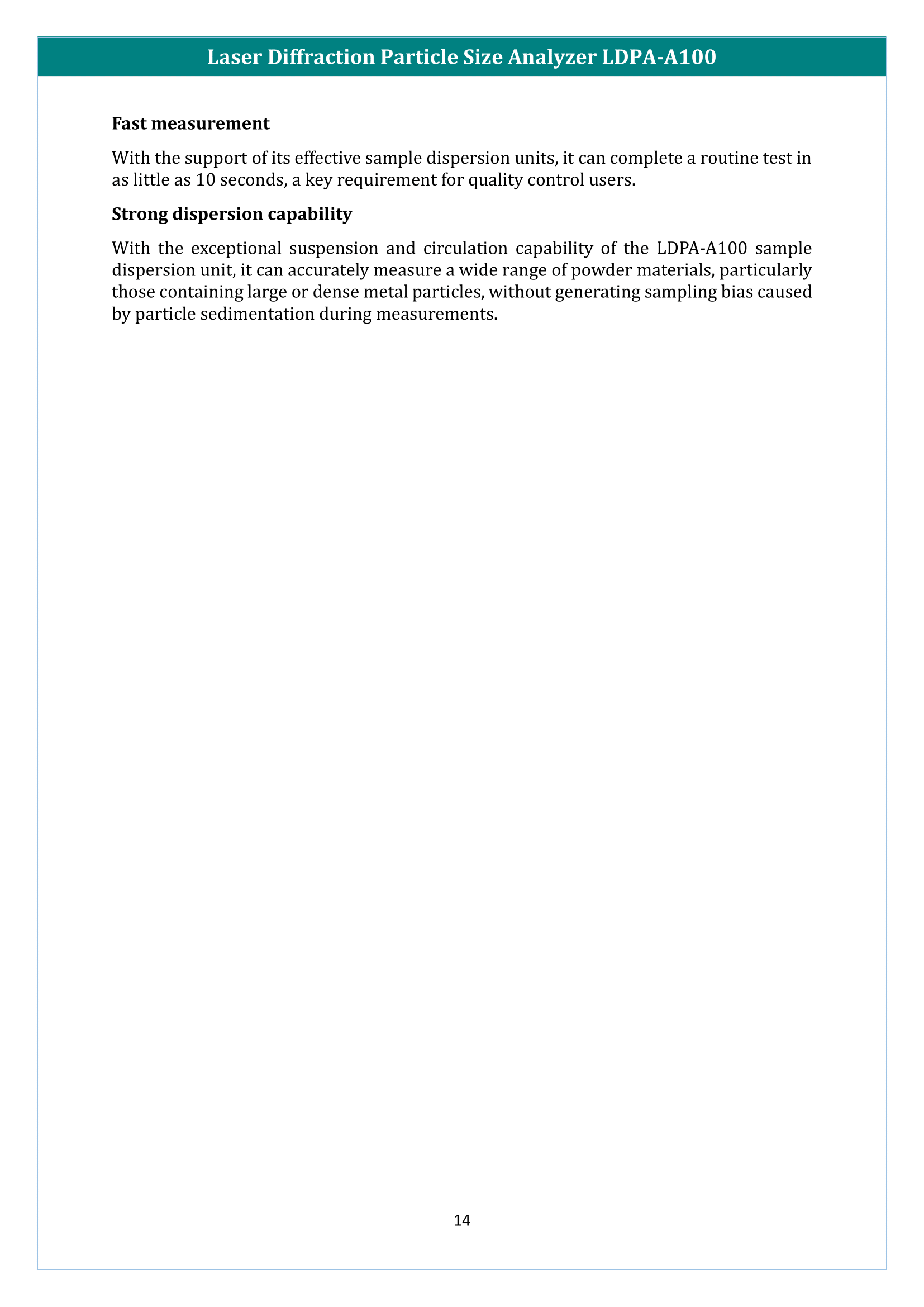 Laser Diffraction Particle Size Analyzer Ldpa A100 Manual