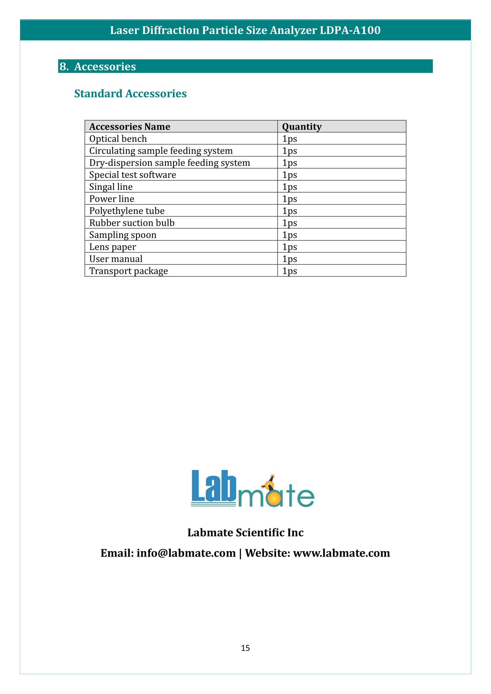 Laser Diffraction Particle Size Analyzer Ldpa A100 Manual