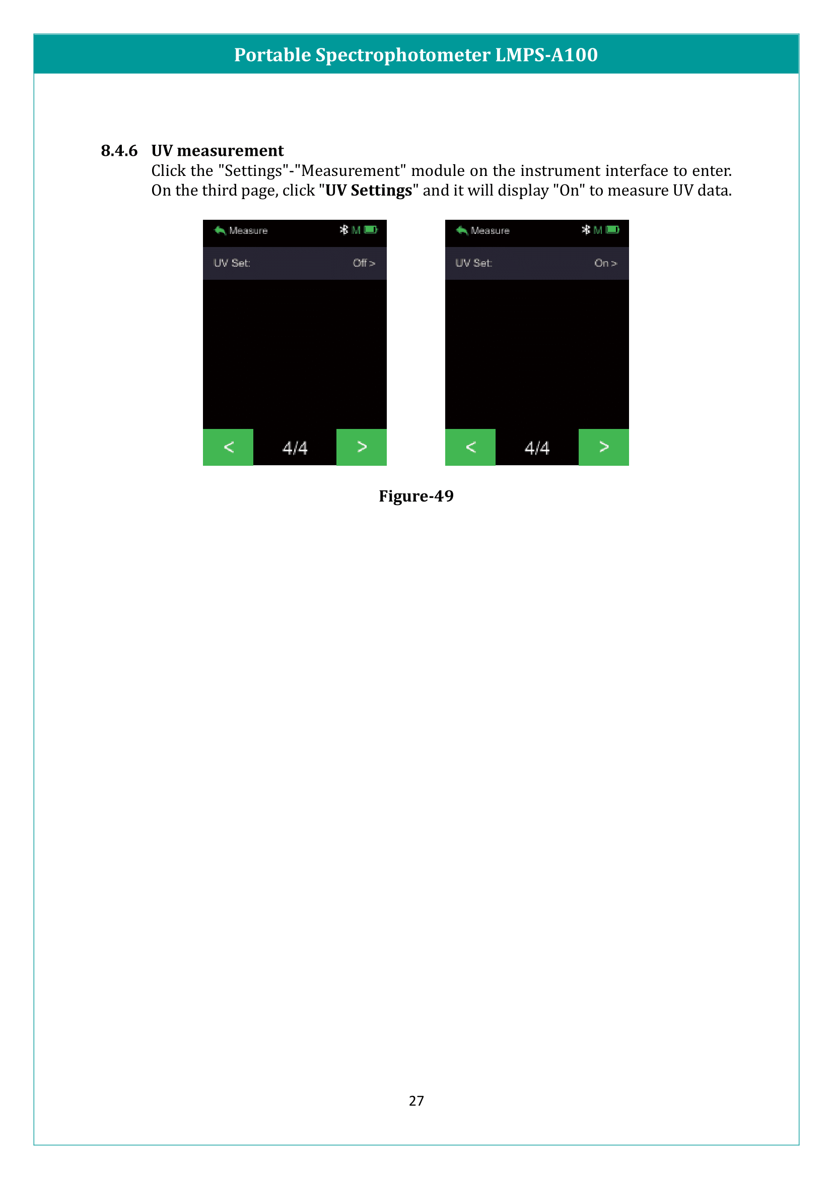 Portable Spectrophotometer LMPS-A100 Manual | Labmate
